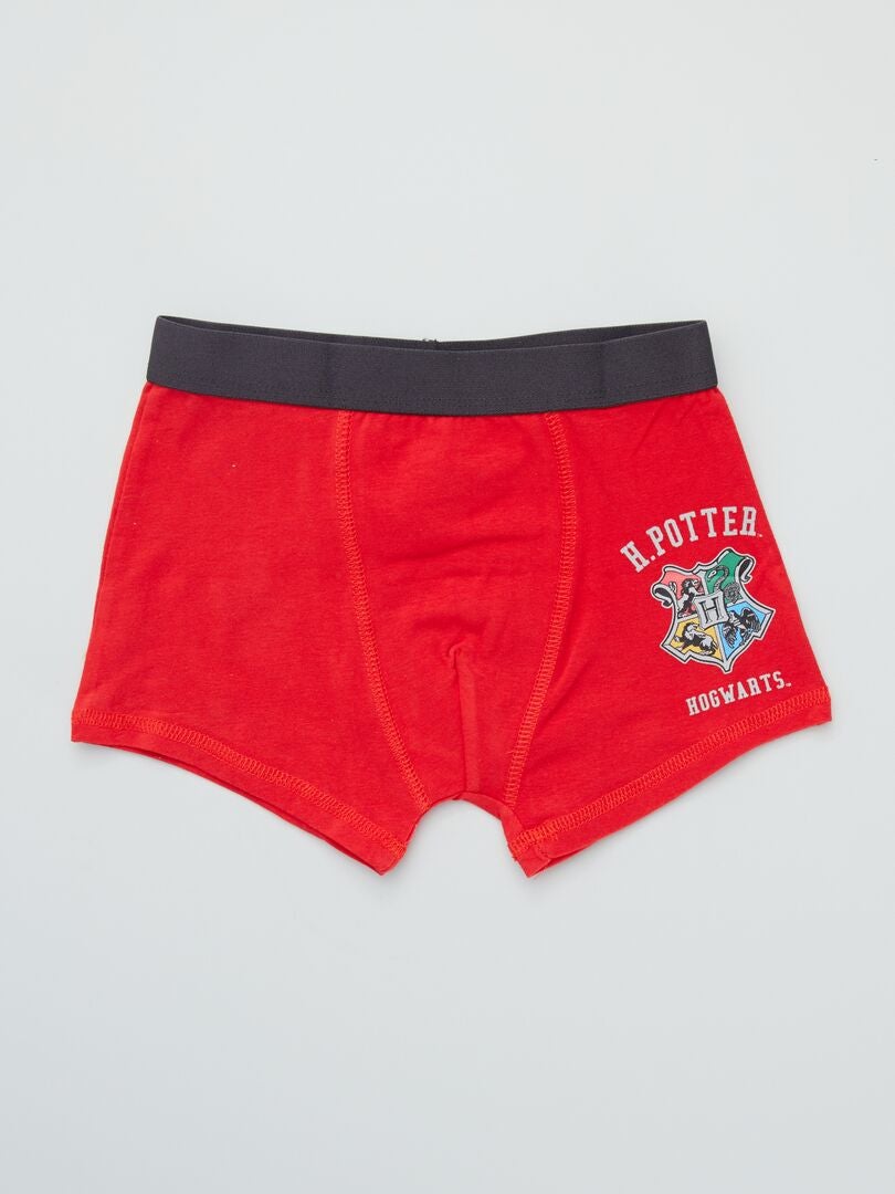 Lot de 5 boxers 'Harry Potter' - rouge/gris - Kiabi - 15.00€