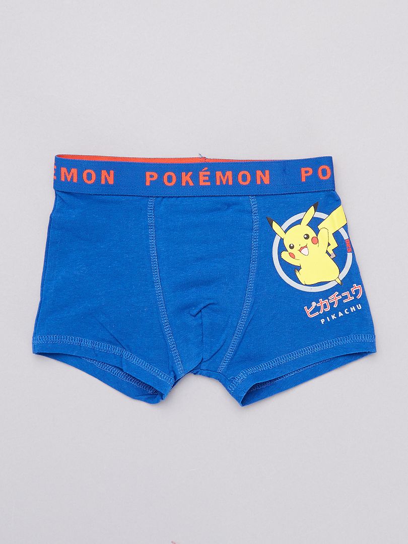 Lot de boxers 'Pikachu' - gris/bleu - Kiabi - 8.00€