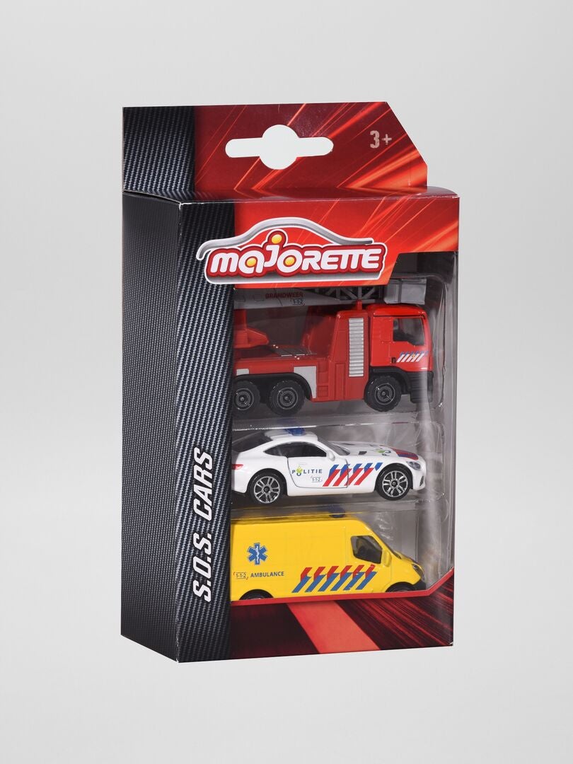 Majorette - Setje met 3 autootjes - WIT - Kiabi - 12.00€