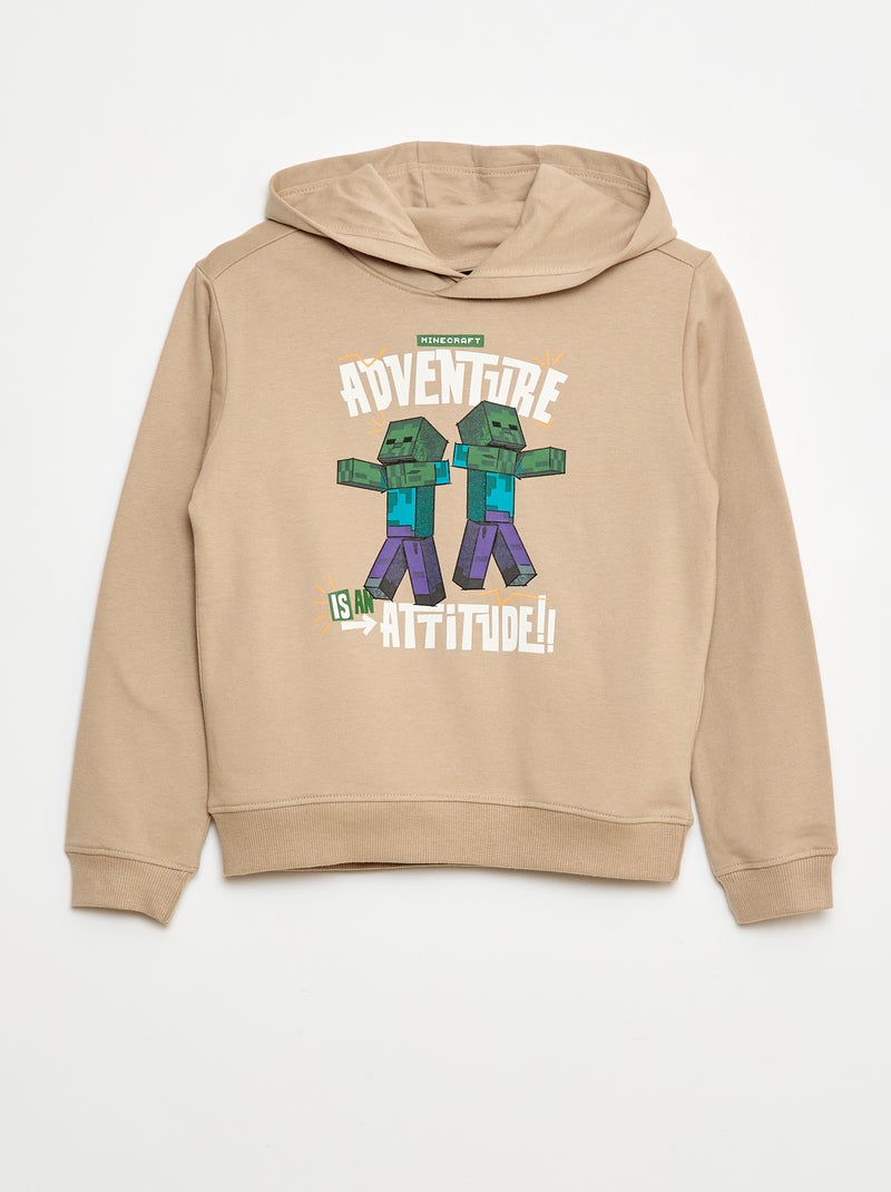 'Minecraft'-sweater met capuchon - Biege - Jongen - 18.00€ - Kiabi