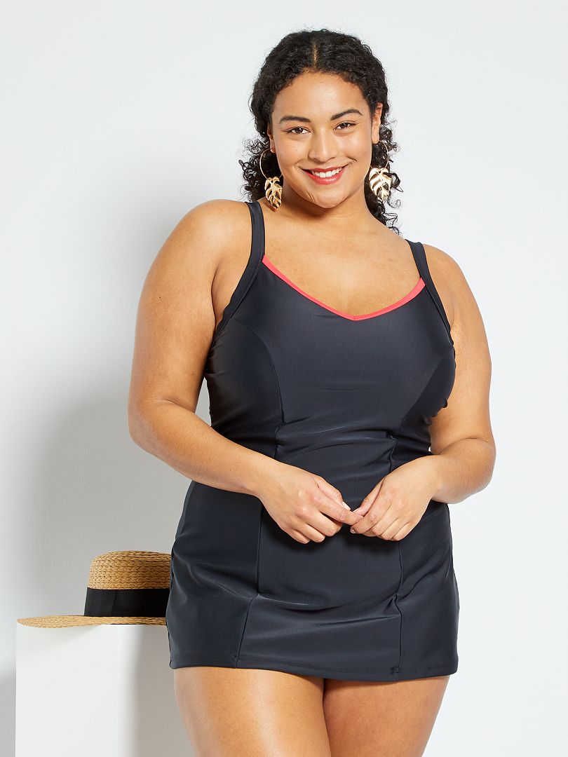 Modellerende strandjurk - ZWART - Kiabi - 30.00€