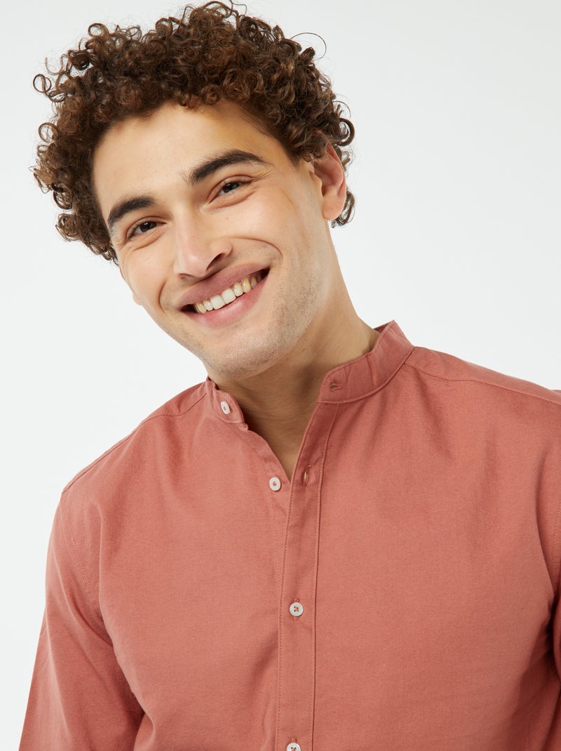 Overhemd van Oxford-katoen met maokraagje - ROSE - Man - 18.00€ - Kiabi