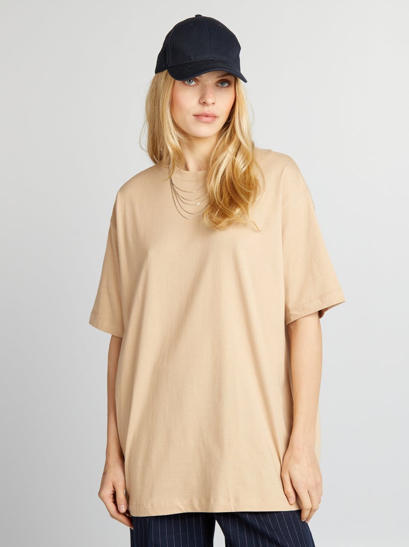 Oversized basic T-shirt - BIEGE - Kiabi - 6.00€