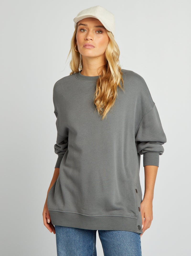 Oversized sweater - GRIJS - 15.00€ - Kiabi