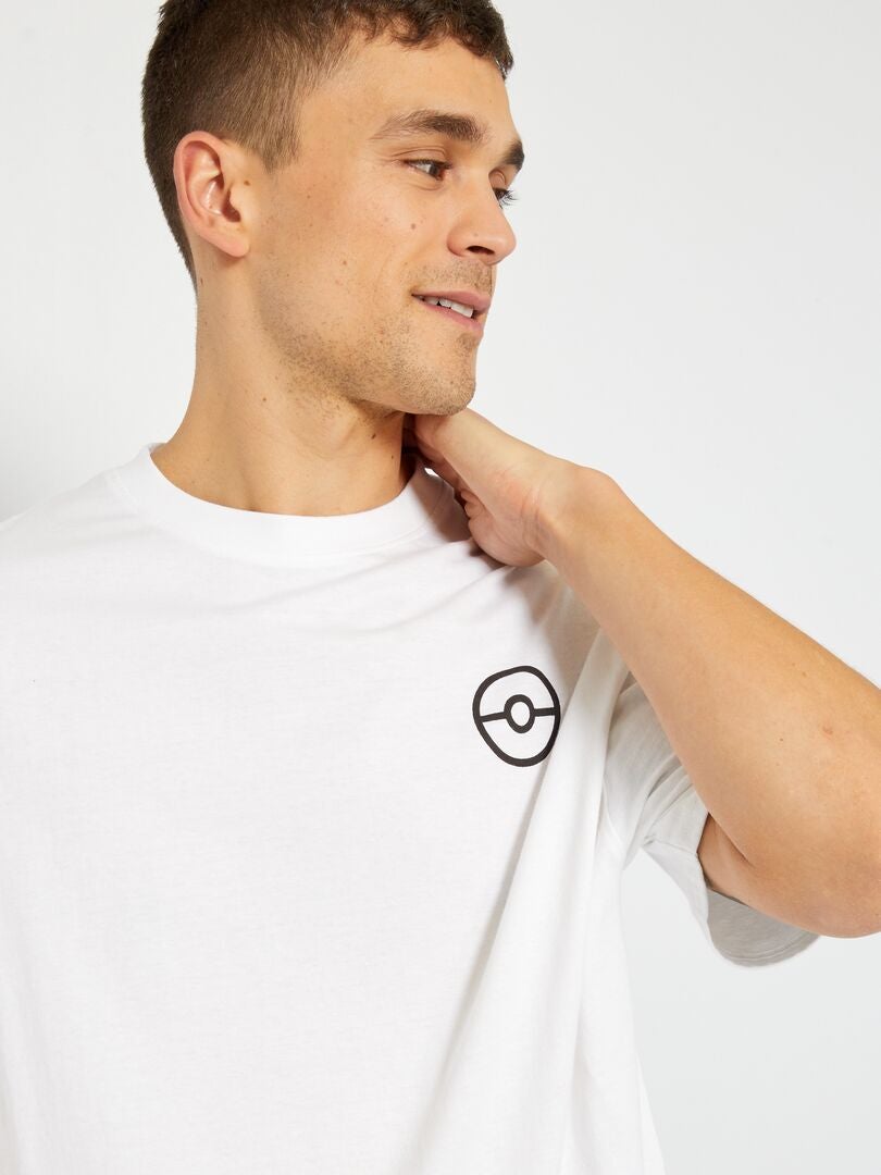 Oversized T-shirt 'Pokémon' - wit - Kiabi - 14.00€