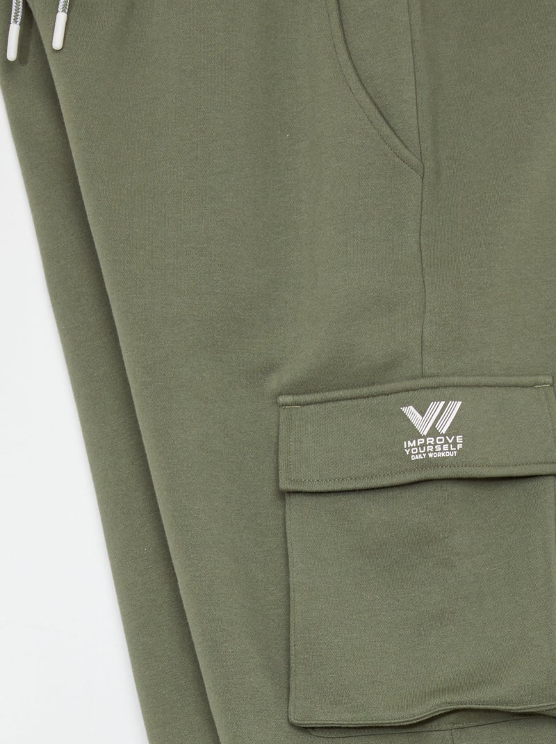 Pantalon de jogging avec poches - Vert - Kiabi - 12.00€