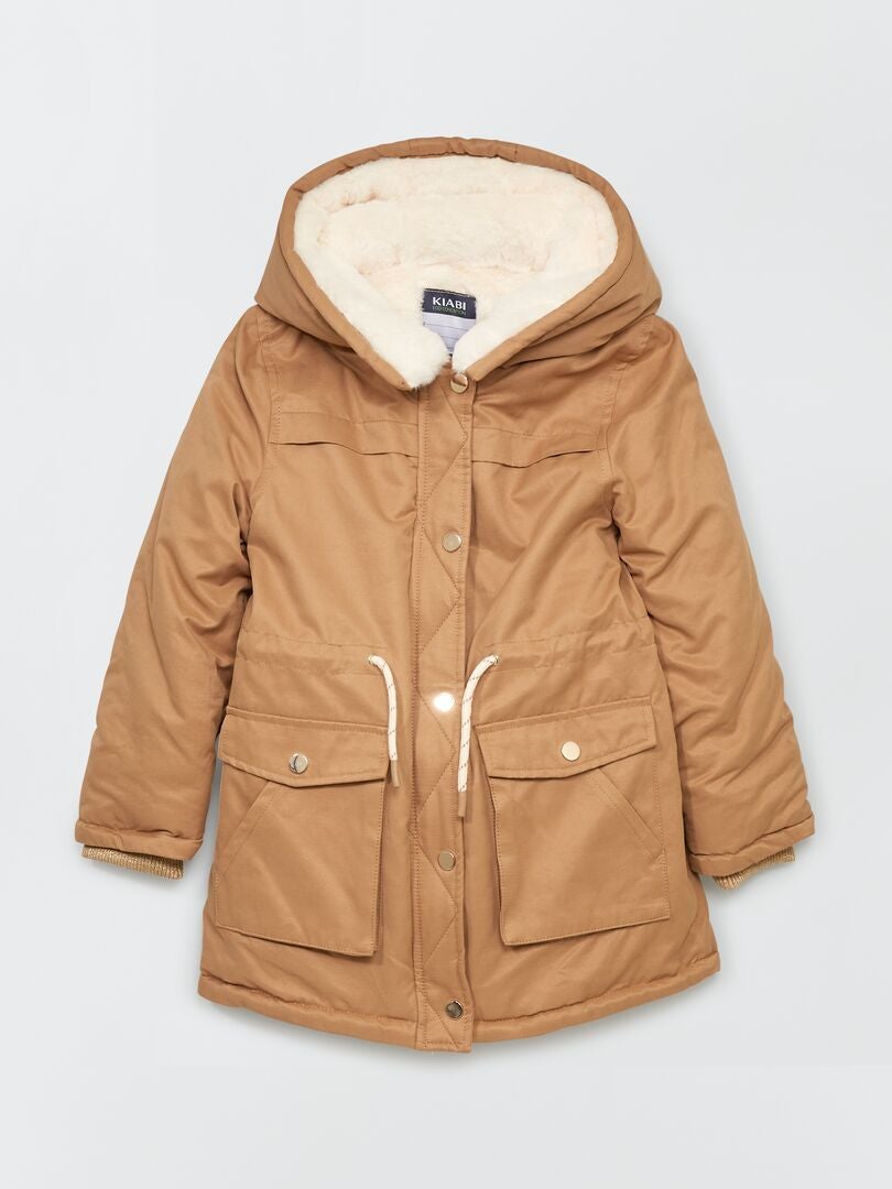 Parka longue à capuche - beige - BEIGE - Kiabi - 37.00€