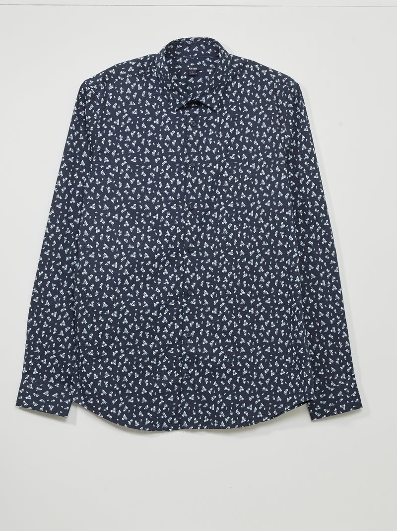 Poplin overhemd - BLAUW - 25.00€ - Kiabi