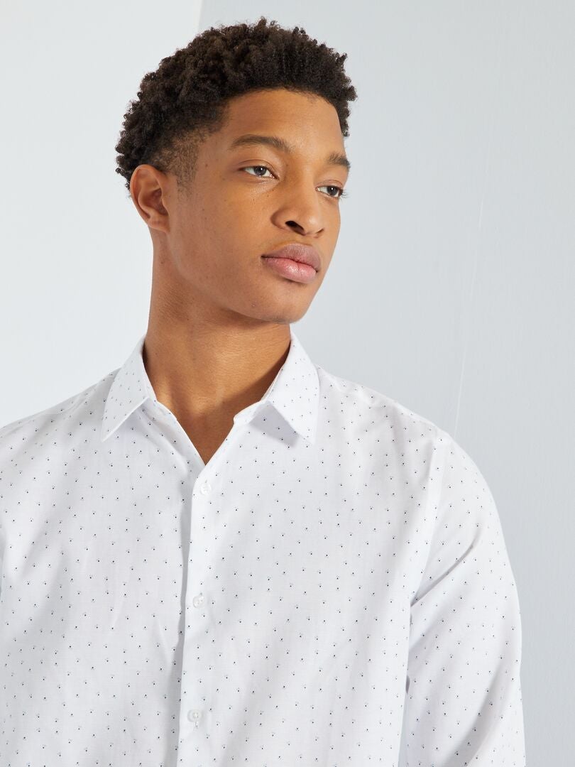 Poplin overhemd met print - +1m90 - WIT - Kiabi - 25.00€