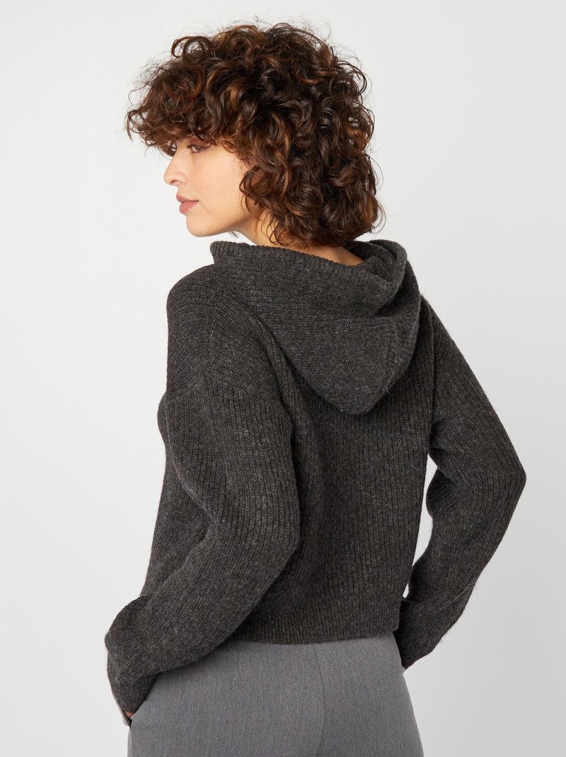 Pull à capuche - Gris - Femme - 20.00€ - Kiabi