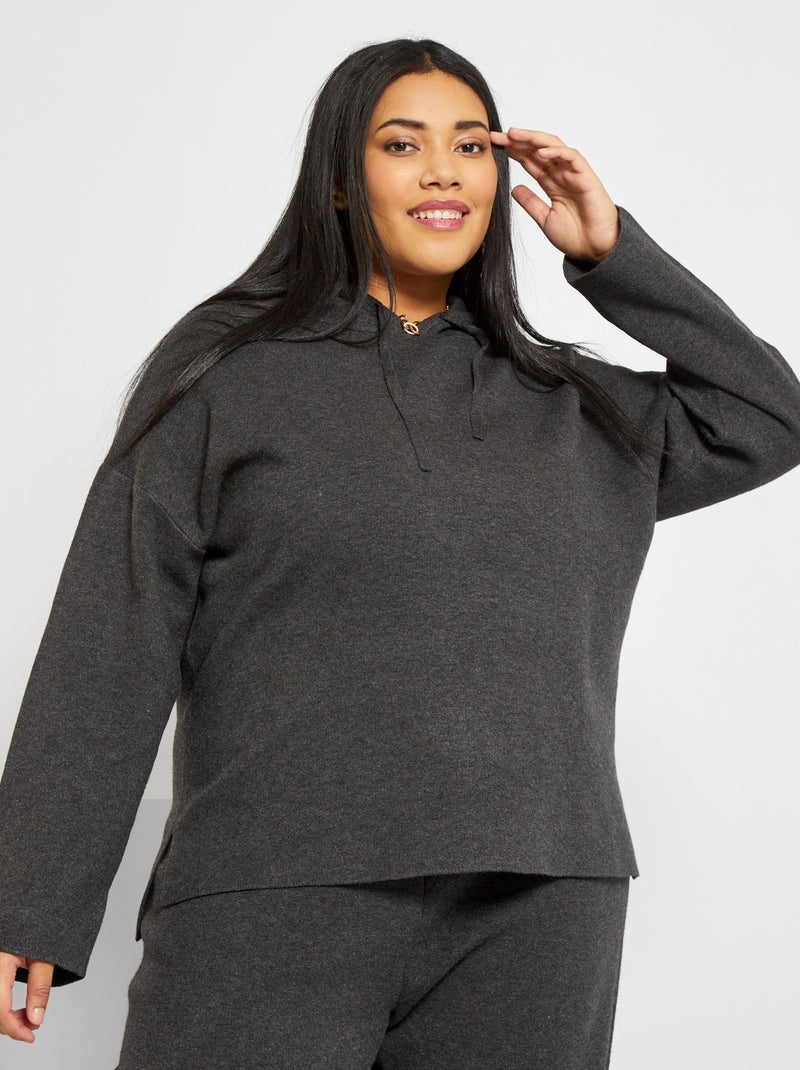 Pull à capuche - gris - Kiabi - 20.00€
