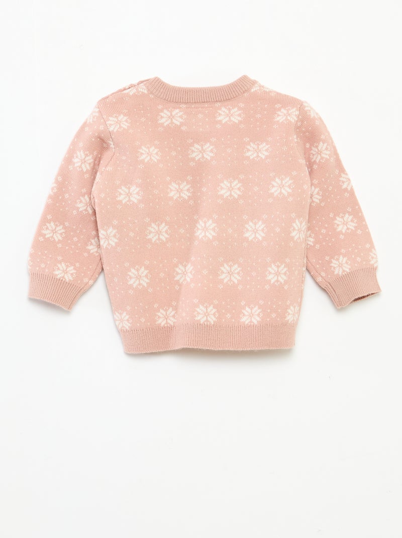 Pull chaud 'Disney' 'Bambi' en maille - Rose - Bébé fille - 4.80€ - Kiabi