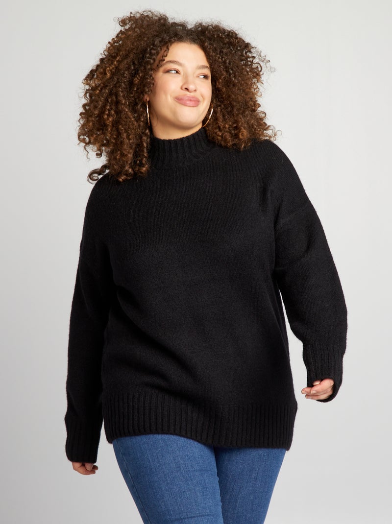 Pull col montant - noir - Kiabi - 22.00€