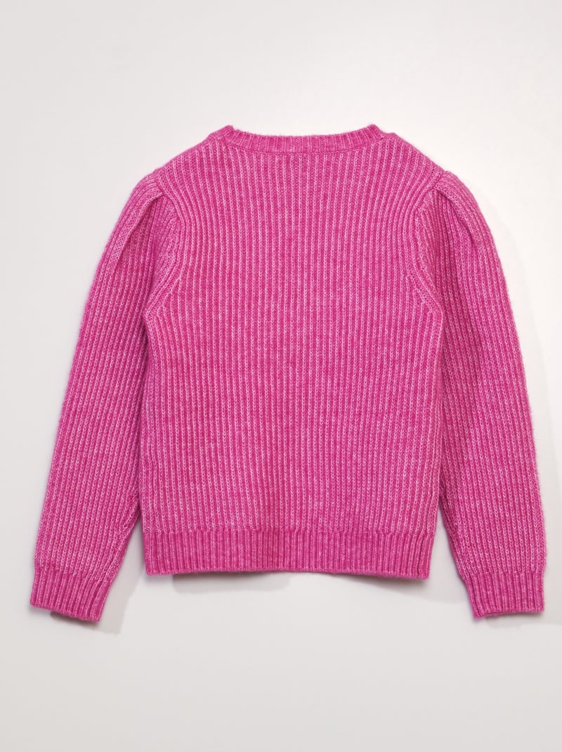 Pull point mousse maille ajourée - Rose - Kiabi - 13.00€