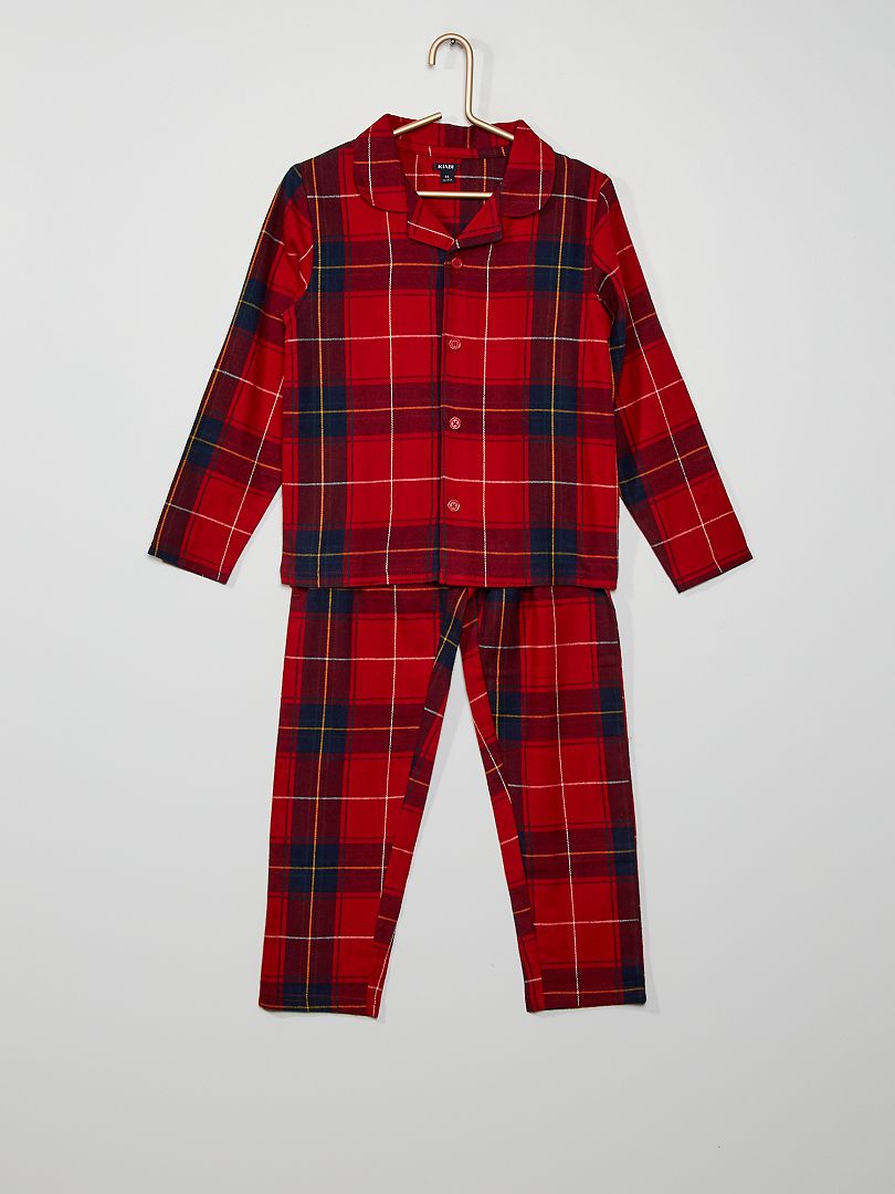 Pyjama à carreaux - rouge - Kiabi - 15.00€