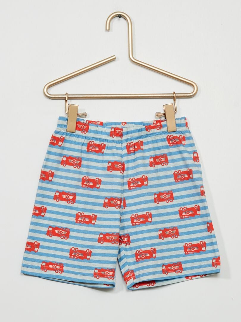 Pyjama court 'Sam le Pompier' - bleu - Kiabi - 13.00€