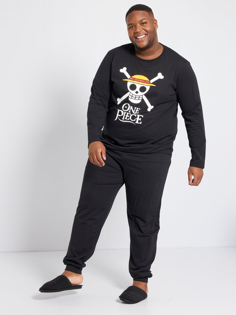 Pyjama 'One Piece' en jersey - 2 pièces - noir - Grandes tailles - 27. ...