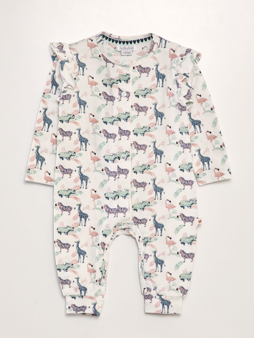 Pyjamapak met safariprint - WIT - Kiabi - 14.00€