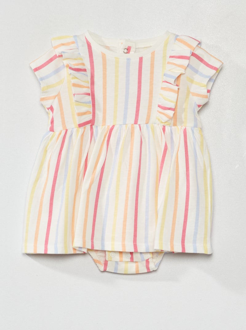 Robe body à volants - Blanc - Kiabi - 9.00€