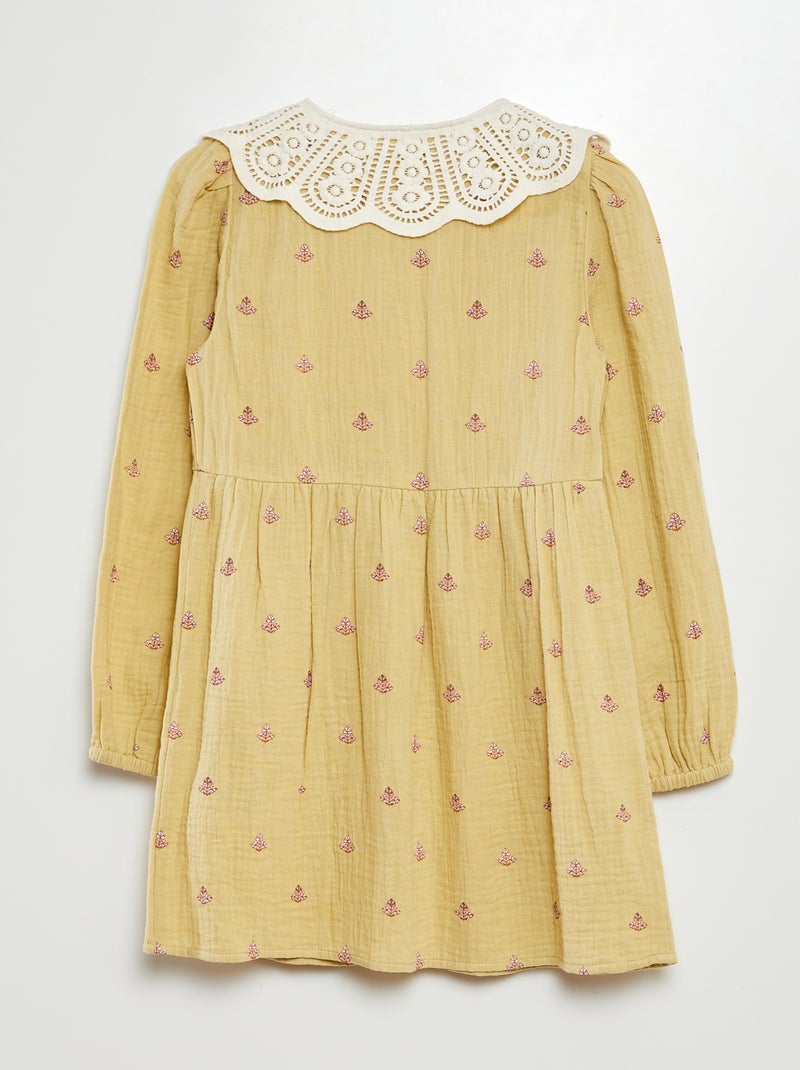 Robe en double gaze de coton - Vert - Kiabi - 18.00€