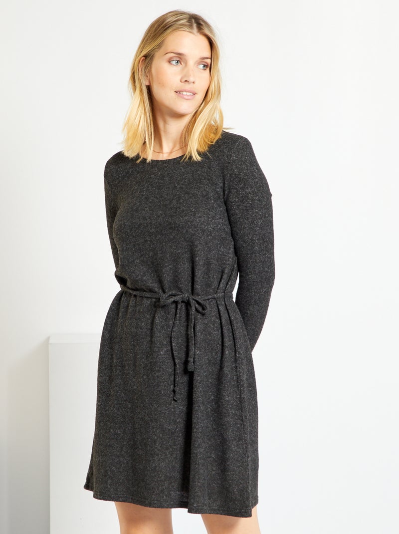 Robe en maille douce - Gris - Kiabi - 15.00€