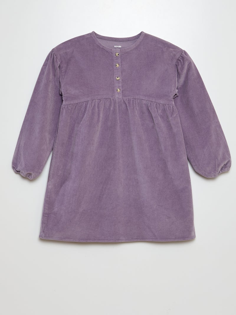 Robe en velours côtelé - Violet - 17.00€ - Kiabi