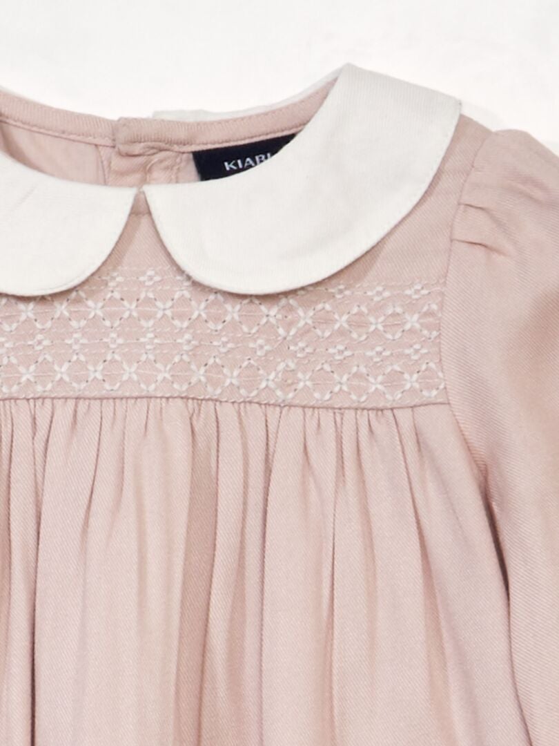 Robe évasée col claudine - Rose - Kiabi - 15.00€