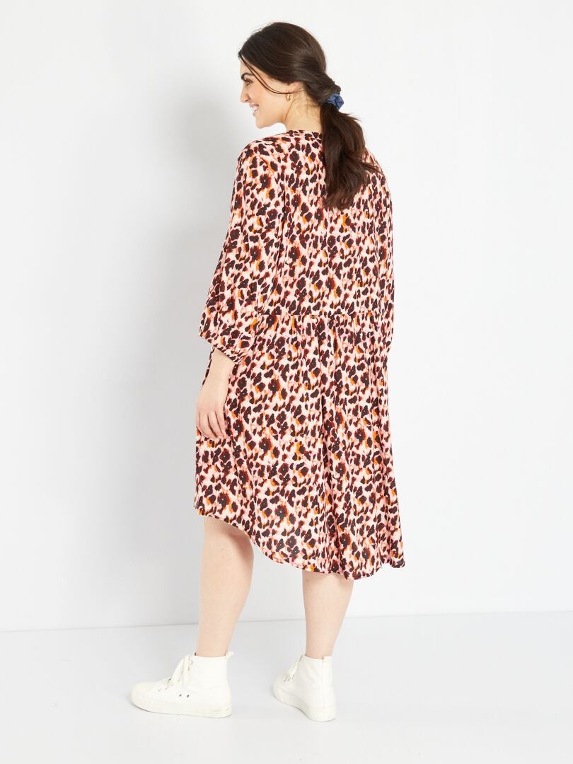 Robe 'léopard' courte 'Only Carmakoma' - Beige - Kiabi - 45.00€