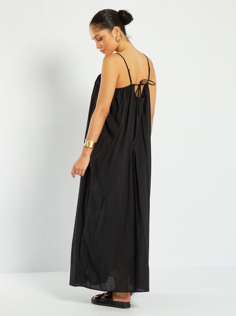 Robe longue en voile de coton - noir - Kiabi - 25.00€