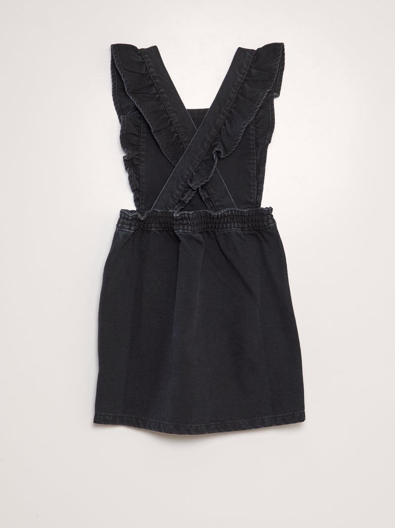 Robe salopette en jean - Noir - Fille - 13.00€ - Kiabi