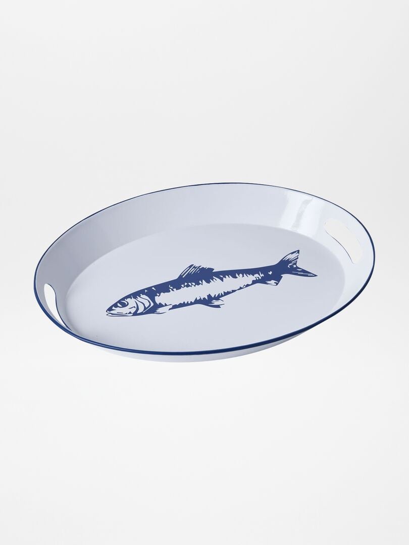 Rond, metalen dienblad - Vis - WIT - Kiabi - 16.00€