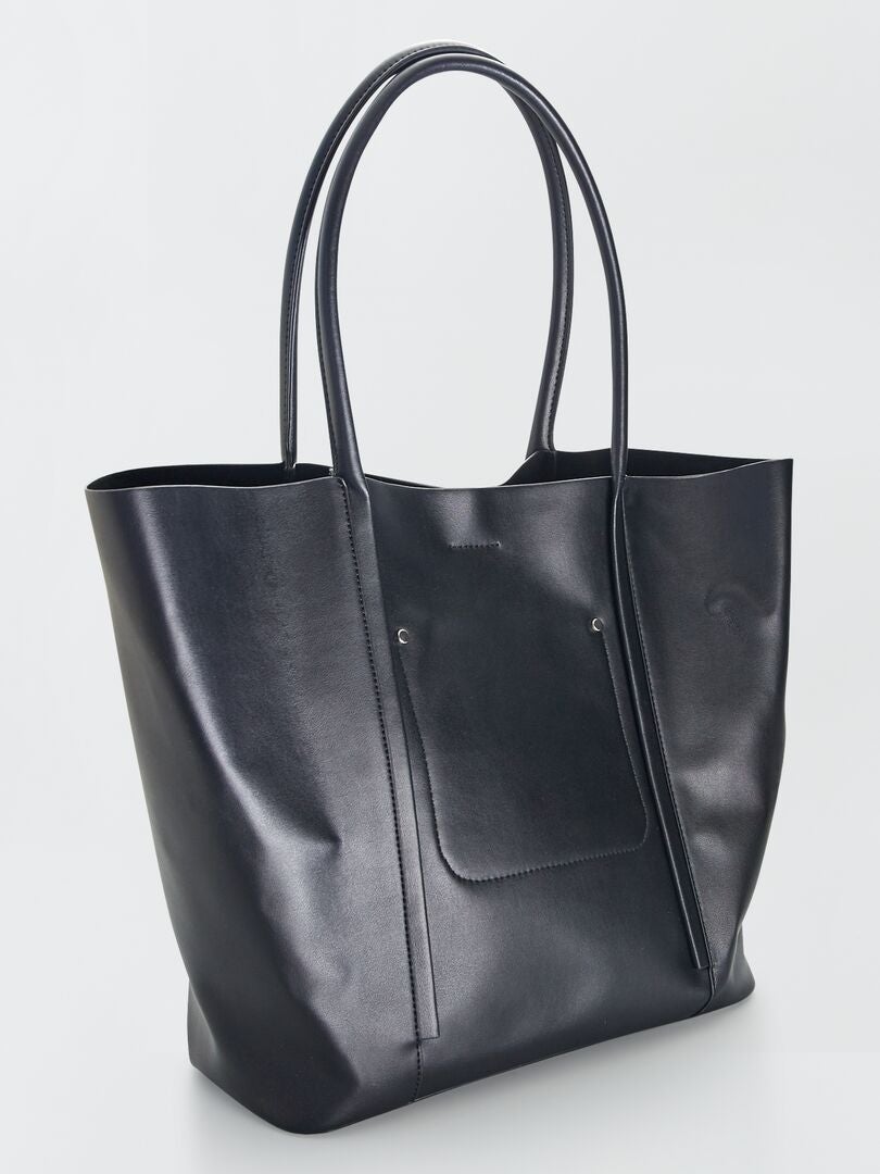 Sac cabas à grandes anses - Noir - Kiabi - 18.00€