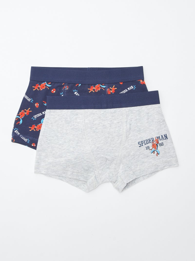 Set van 2 boxershorts 'Spider-Man' - BLAUW - Jongen - 4.00€ - Kiabi