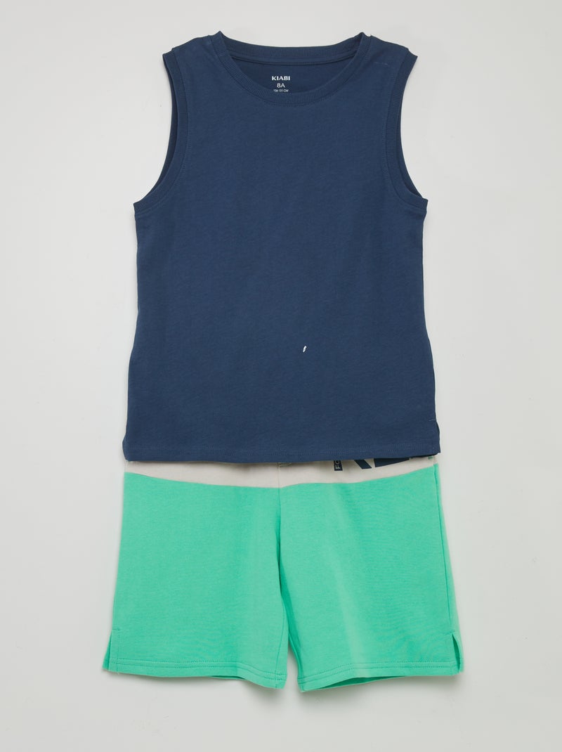 Setje - Topje + short - 2-delig - GROEN - Kiabi - 12.00€