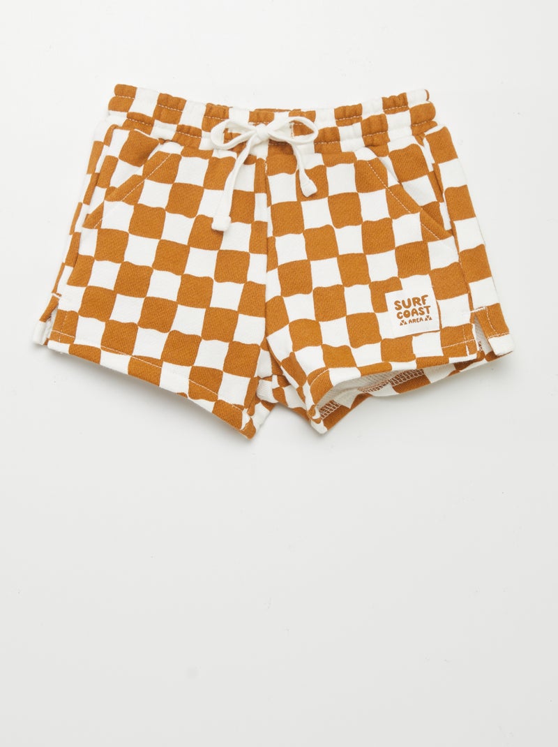 Short à carreaux - Marron - Bébé garçon - 7.00€ - Kiabi