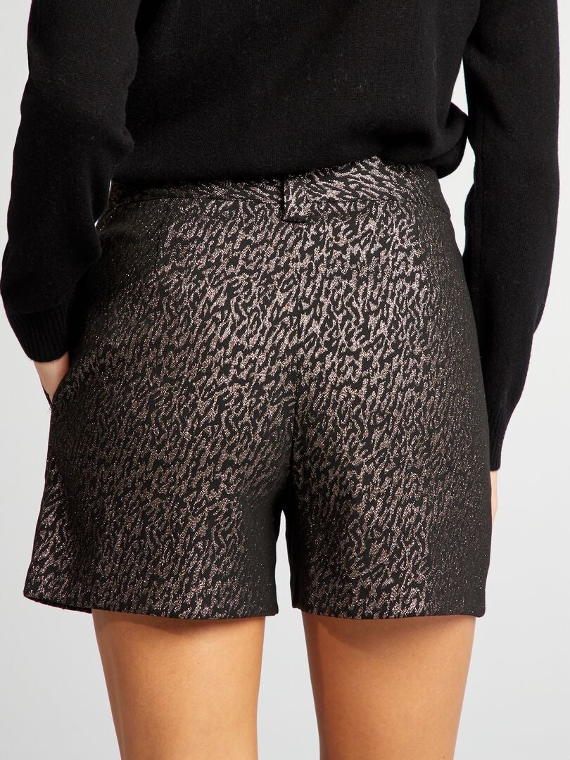 Short avec motif jacquard - Noir - Kiabi - 20.00€