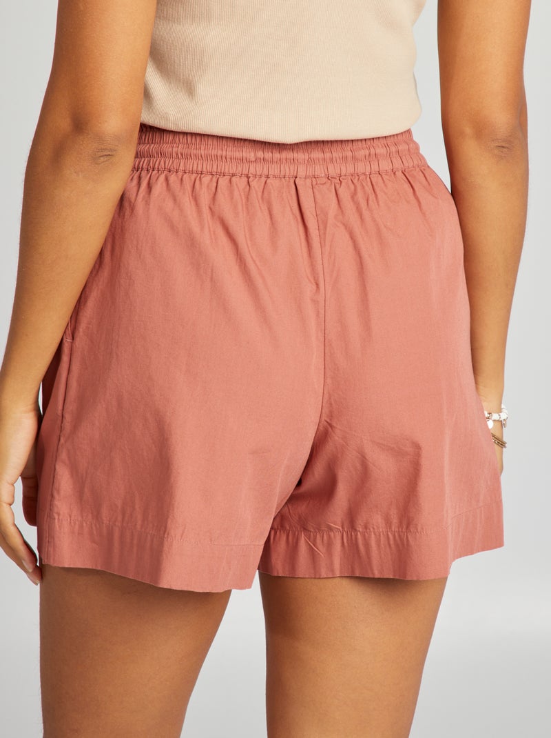 Short en coton - Terracotta - Kiabi - 12.00€