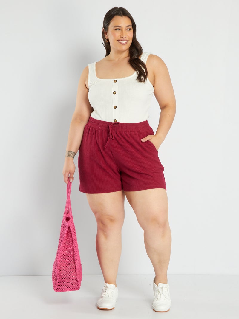 Short van tricot - ROOD - 20.00€ - Kiabi