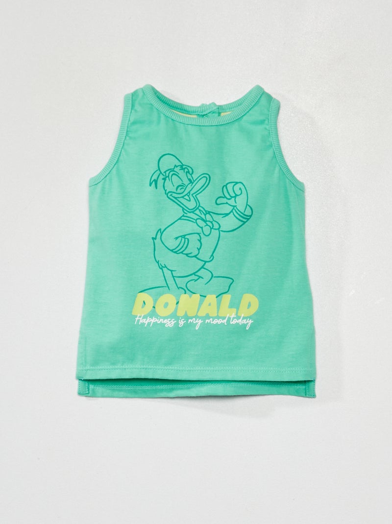 Singlet met print 'Disney' 'Donald' - GROEN - 5.00€ - Kiabi