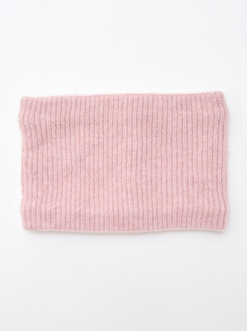 Snood en maille unie - Rose - Fille - 0.00€ - Kiabi