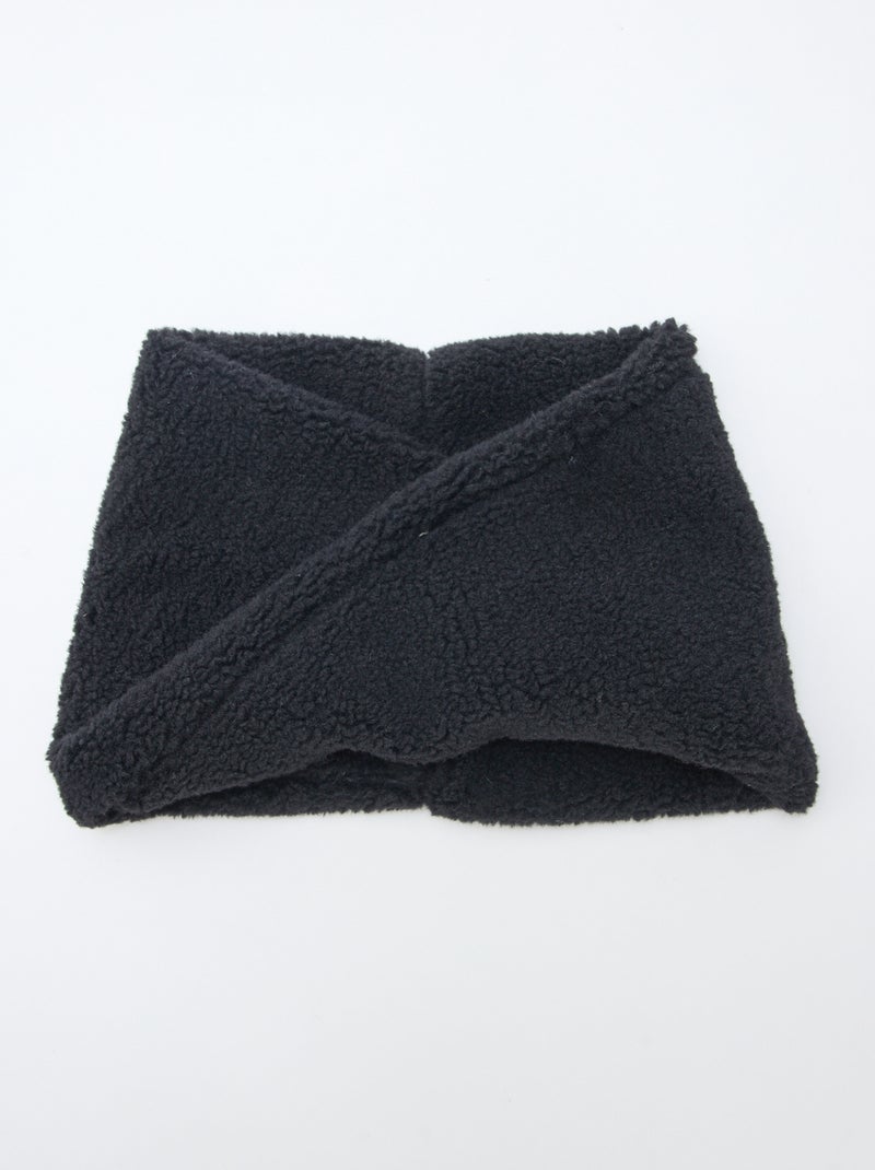 Snood moutonné épais - Noir - Fille - 9.00€ - Kiabi