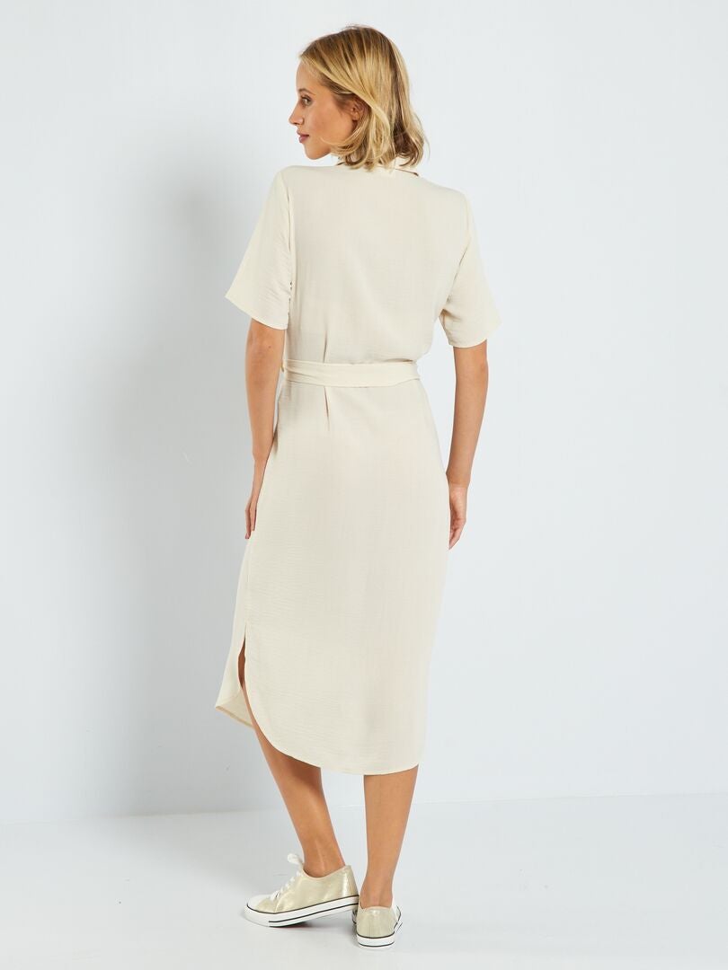 Soepelvallende hemdjurk 'JDY' - BIEGE - Kiabi - 27.00€