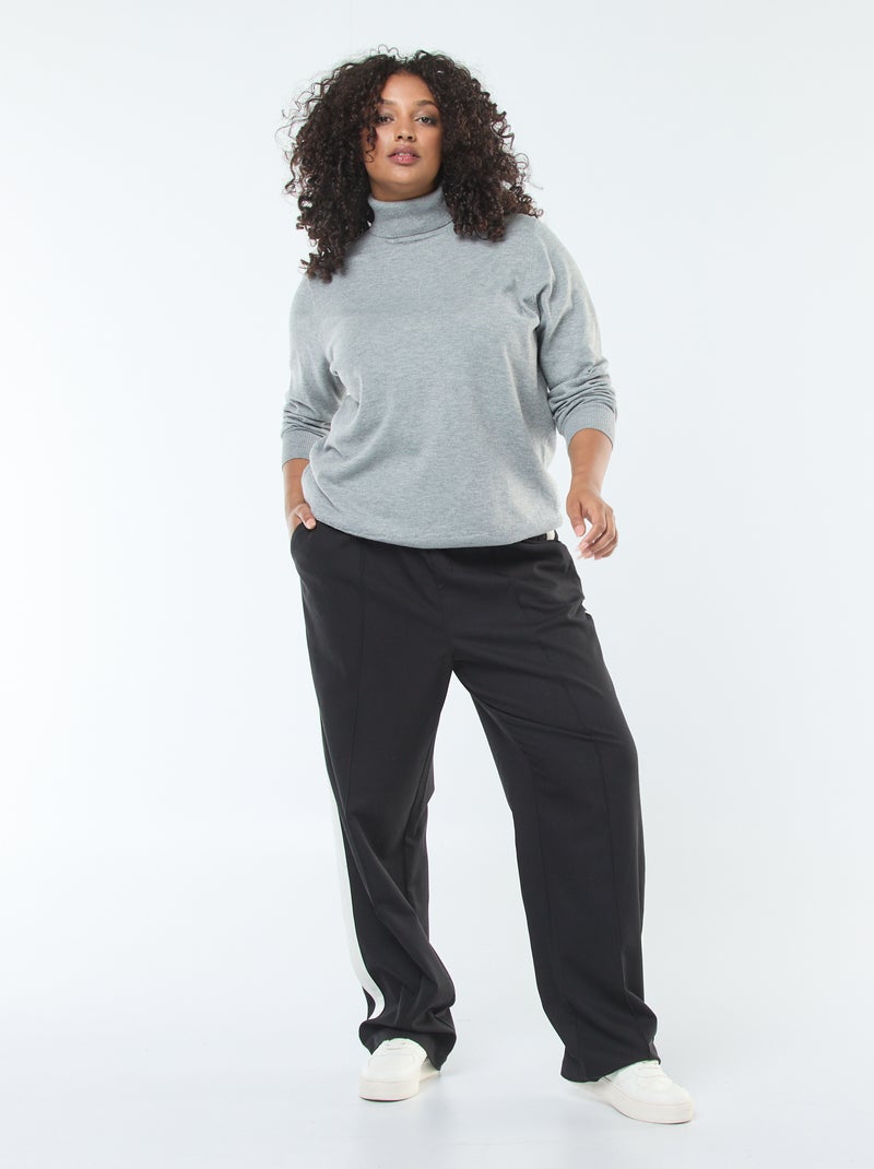 Sous-pull uni avec col roulé - Gris - Grandes tailles - Femme - 15.00 ...
