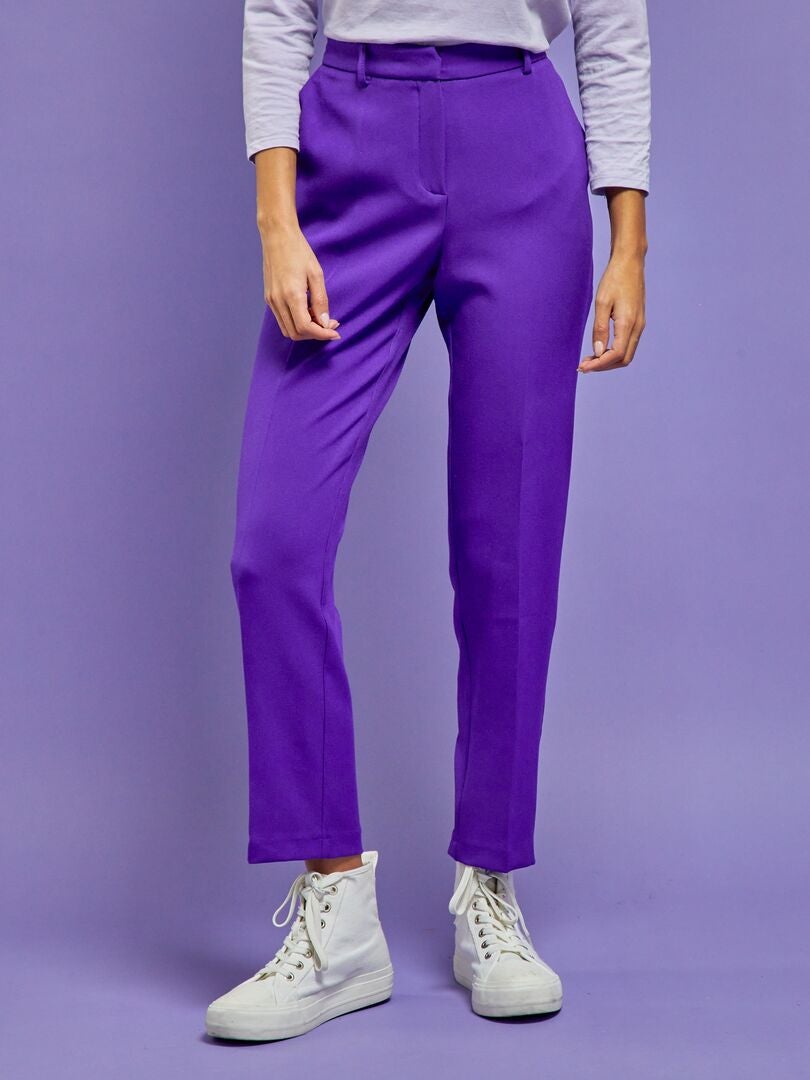 Straight-fit strakke broek - PAARS - Kiabi - 20.00€