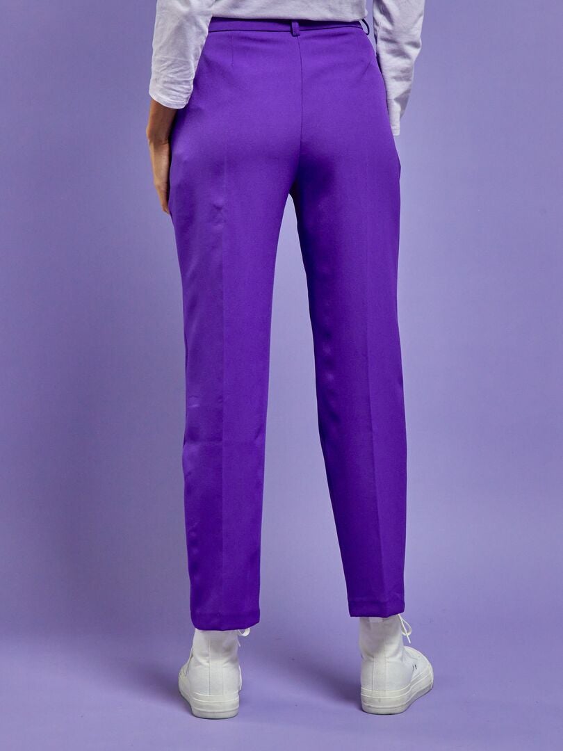 Straight-fit strakke broek - PAARS - Kiabi - 20.00€