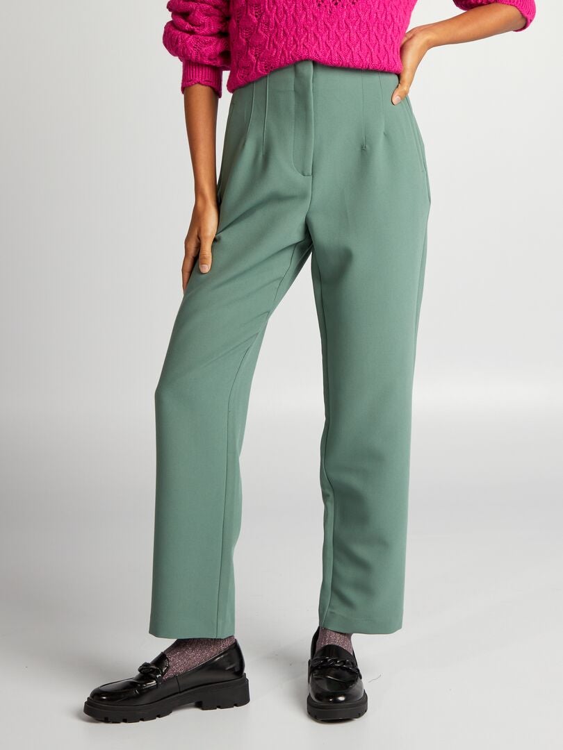Strakke broek - GROEN - Kiabi - 22.00€