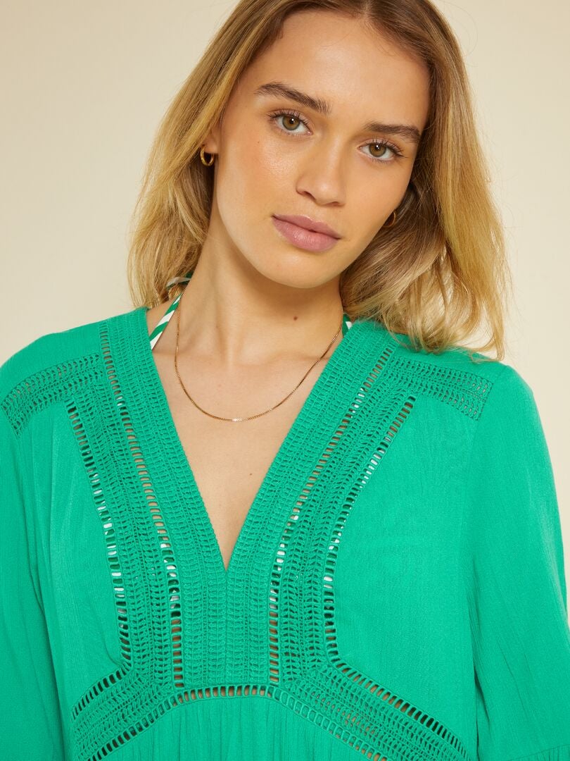Strandjurk met macramé - GROEN - Kiabi - 20.00€