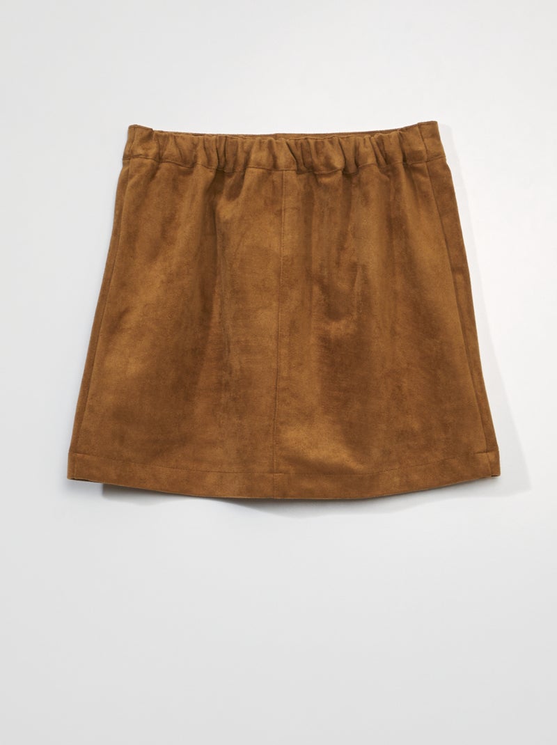 Suède rok met knoopjes - BIEGE - 12.00€ - Kiabi