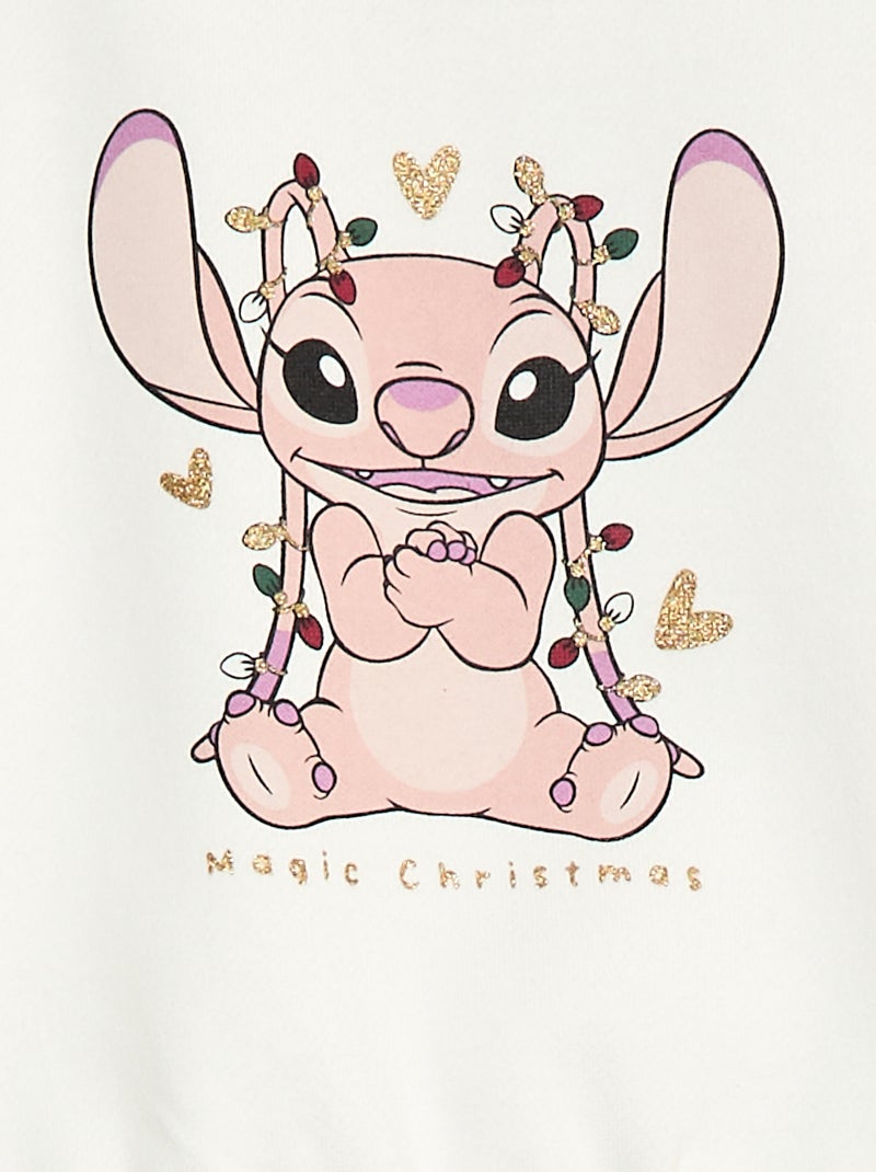 Sweat animé fantaisie 'Disney' 'Angel' en coton - Blanc - Bébé fille ...