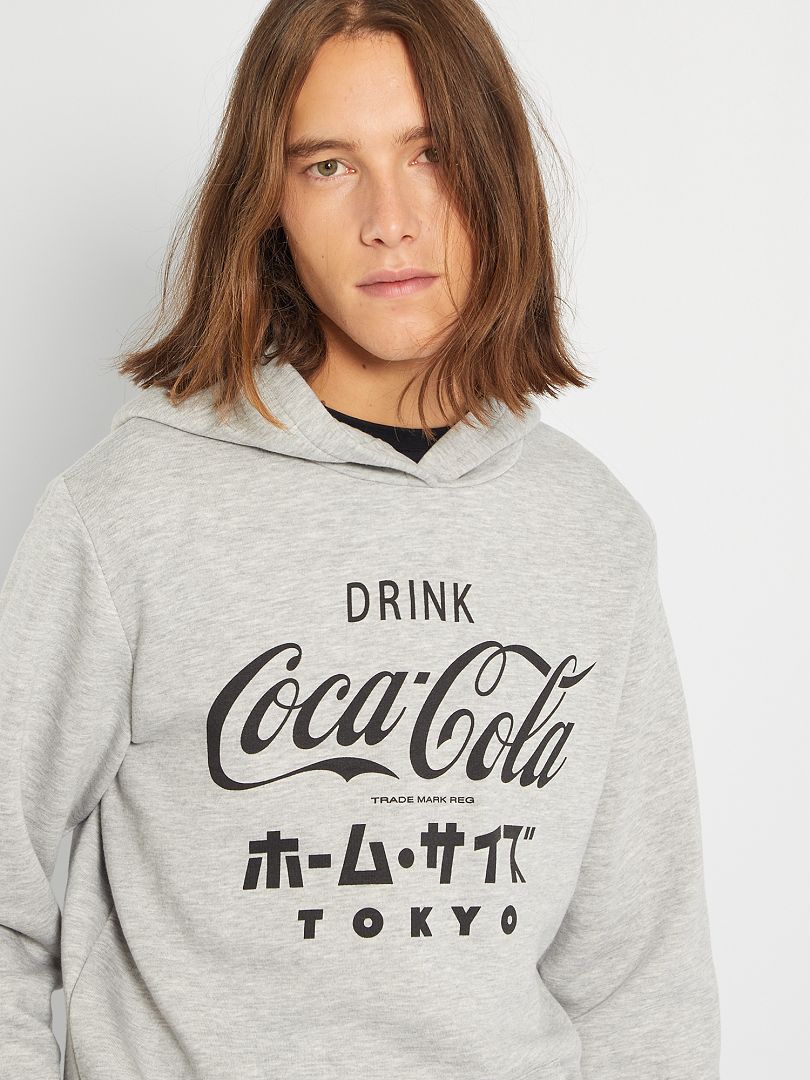 Sweat 'Coca-Cola' - gris chiné - Kiabi - 19.00€